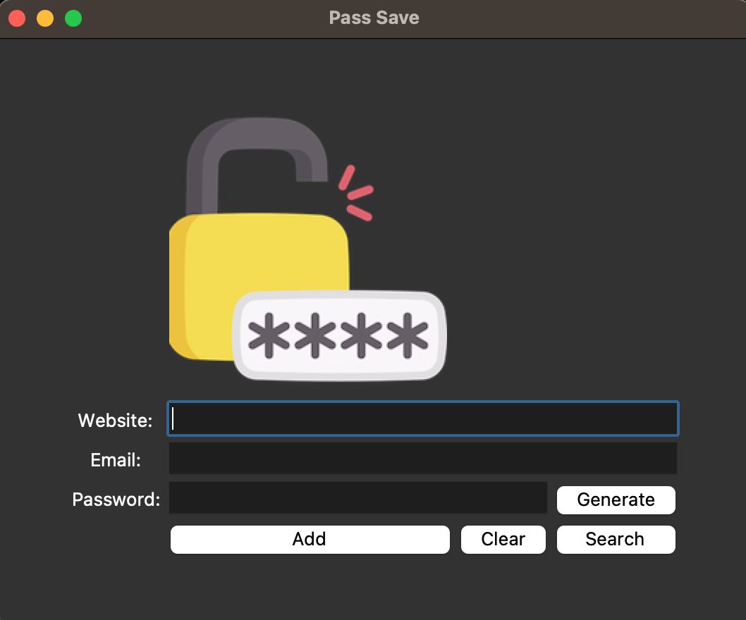 GitHub - jakeoliverlee/PassSave: Password Manager with GUI built using Python and SQLite