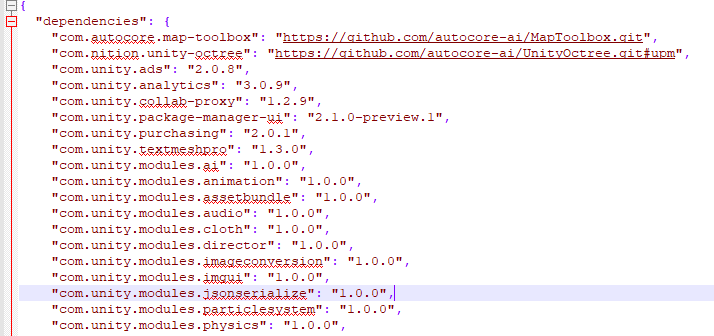 Unity Cannot Resolving Packages · Issue 11 · Autocore Aimaptoolbox · Github 