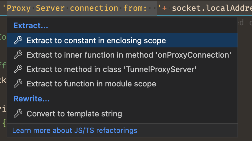 Arrows in code action menu should not stop on titles · Issue #166997 ...