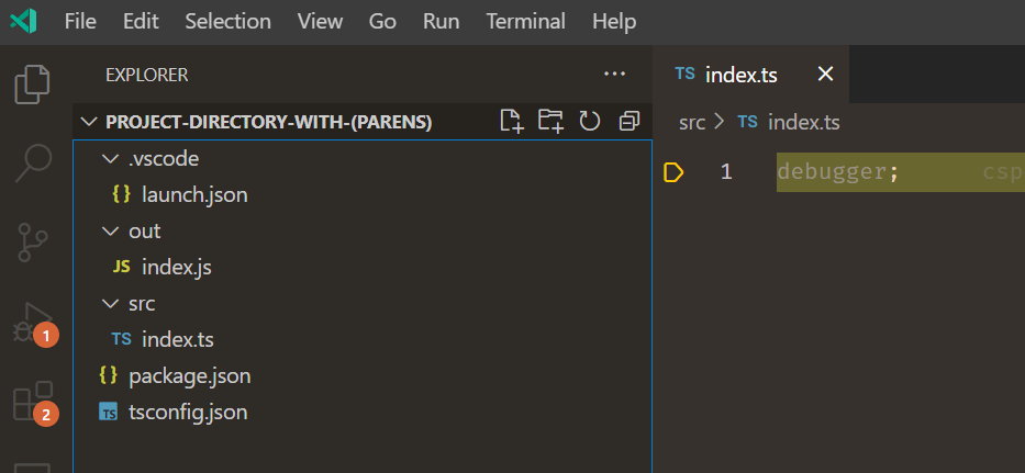 Source Map Does Not Work In Nodejs If The Full Project Path Contains Symbols · Issue 165452