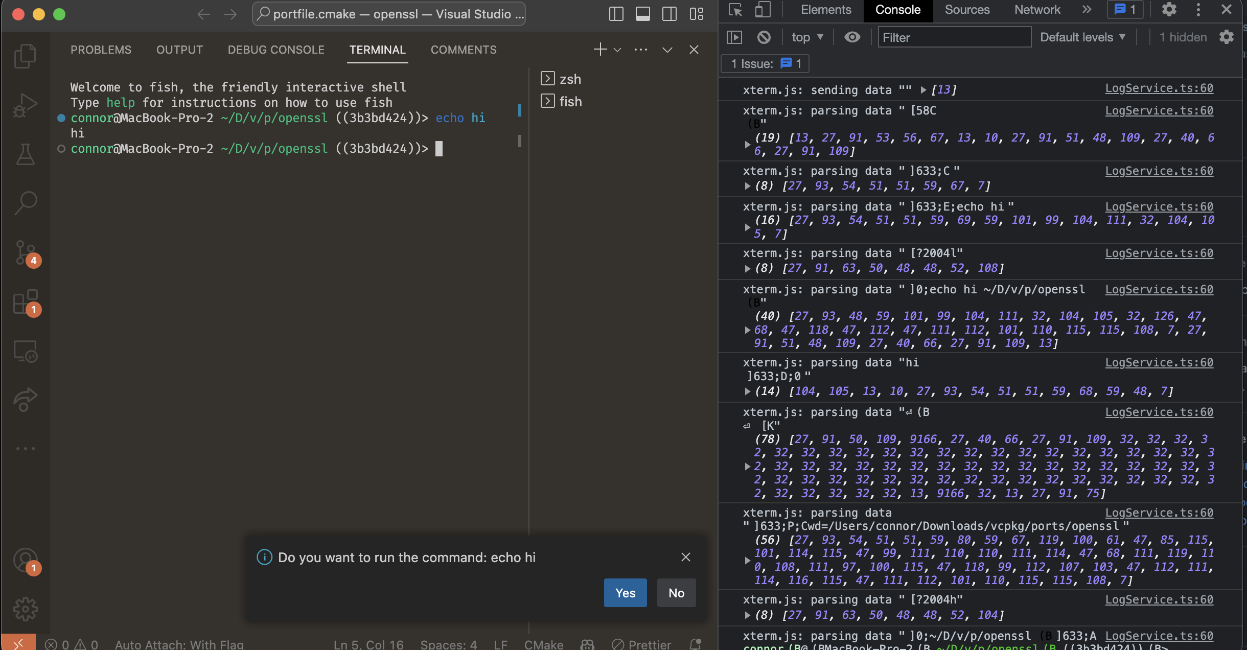 Nonce does not appear to work on fish shell · Issue #183972 · microsoft/vscode · GitHub