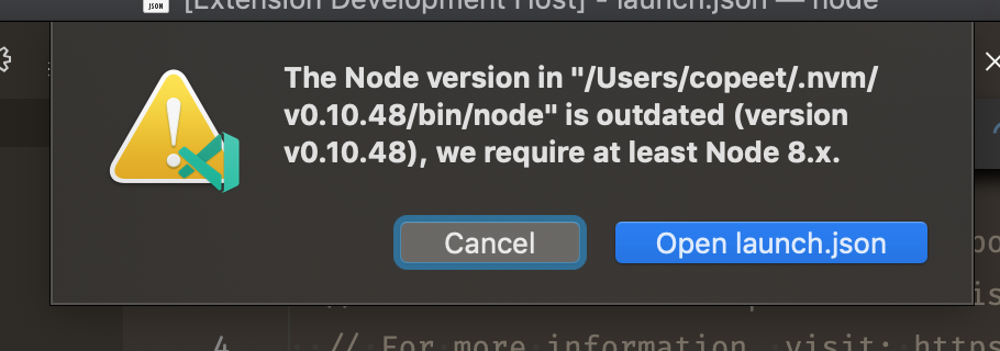 Warn when the Node version is not sufficient · Issue #452 · microsoft ...