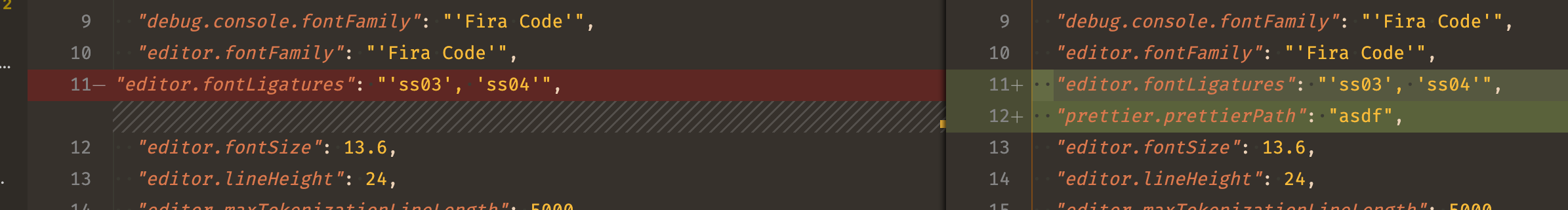 An ignore setting removes indentation on the line preceeding it · Issue ...