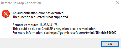 AWS: RDP attempt to WEF gives authentication error "due to CredSSP" · Issue #478 · clong ...