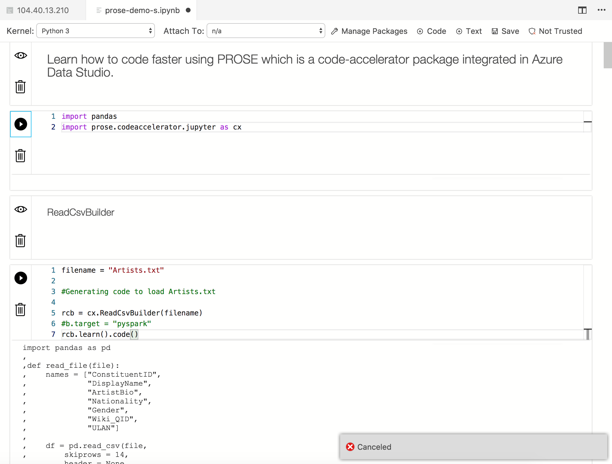 Notebooks are not detecting Attach to context · Issue #2897 · microsoft/azuredatastudio · GitHub