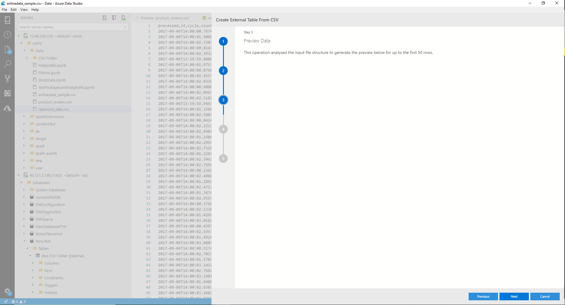 Create External Table From Csv Returns No Data On Large Csv Files · Issue 3493 · Microsoft