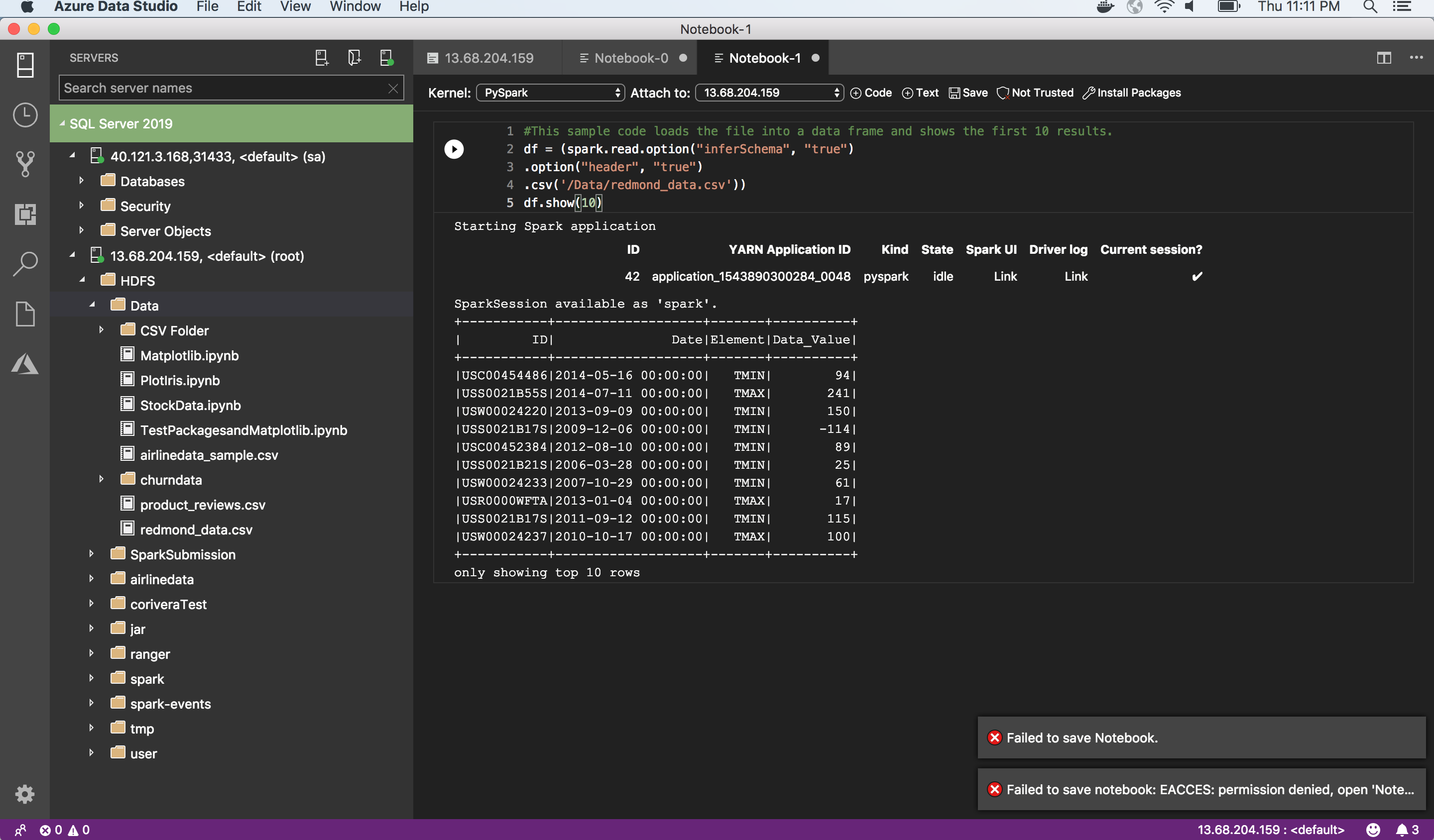Notebook save is still broken · Issue #3501 · microsoft/azuredatastudio · GitHub