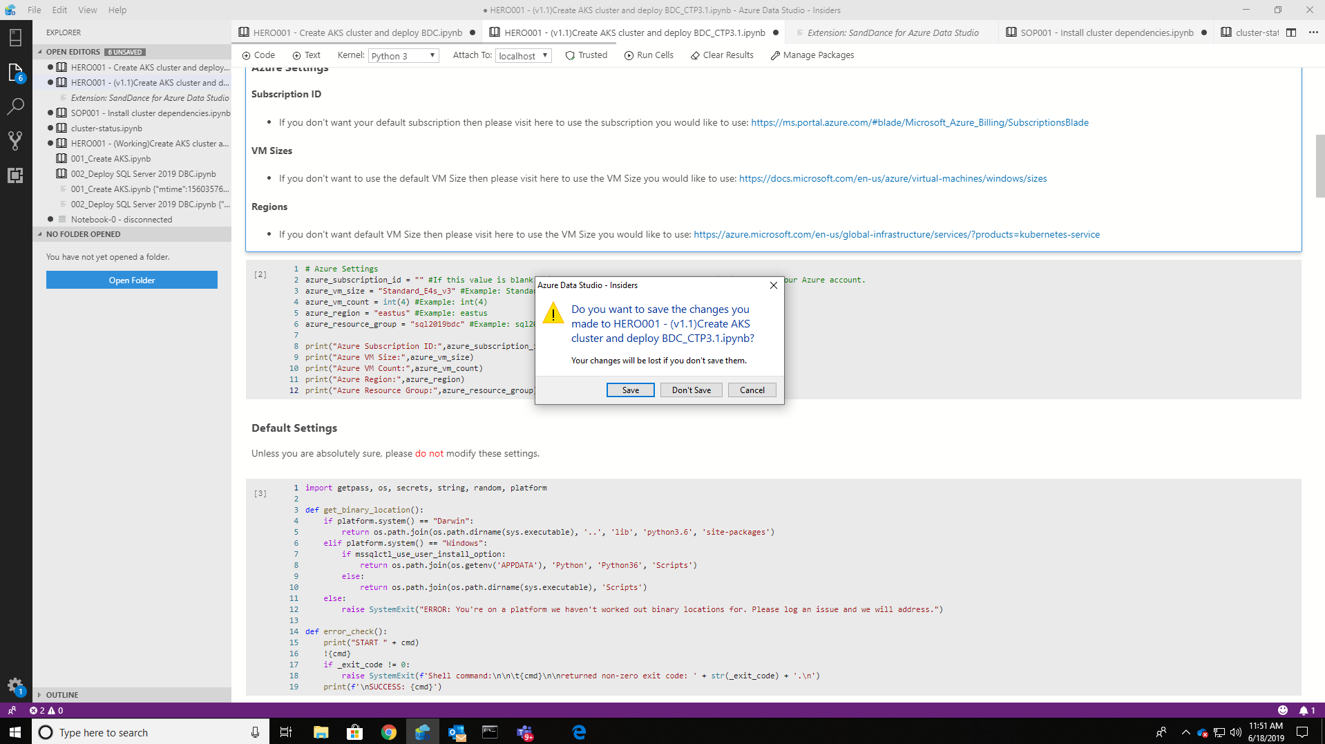 Save not working from the File Menu · Issue #6078 · microsoft/azuredatastudio · GitHub