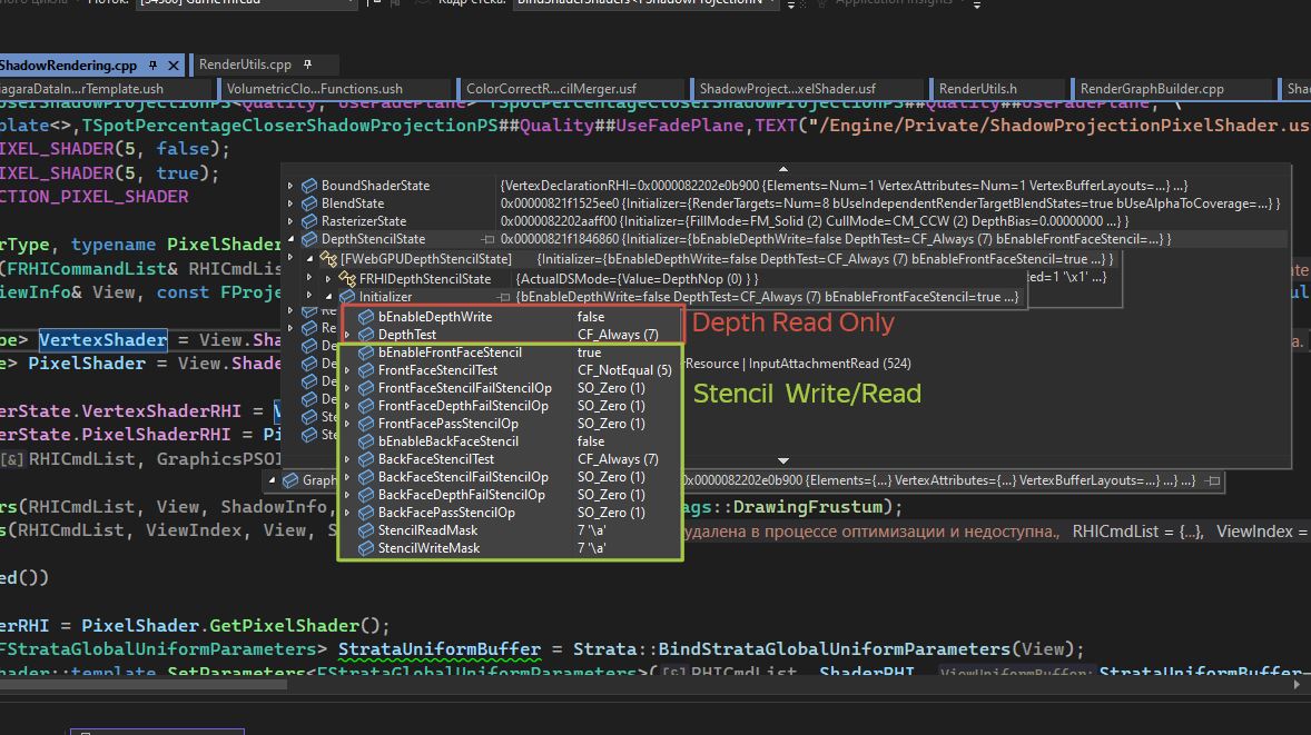Separate read-only state for stencil and depth aspects. · Issue #3036 · gpuweb/gpuweb · GitHub