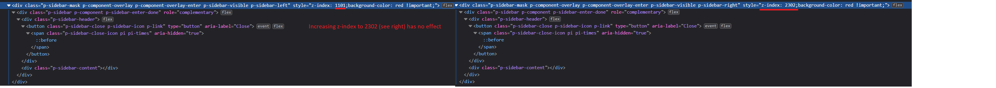 Overlaypanel And Sidebar Not Dismissable · Issue 3422 · Primefacesprimereact · Github 