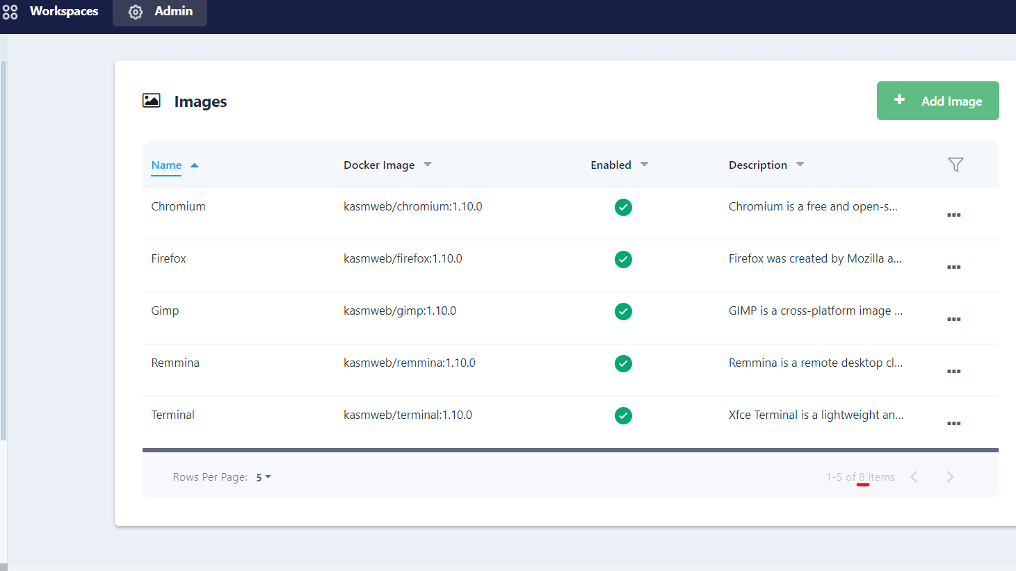 Can't see the all images in admin/images tab · Issue #126 · kasmtech/workspaces-issues · GitHub