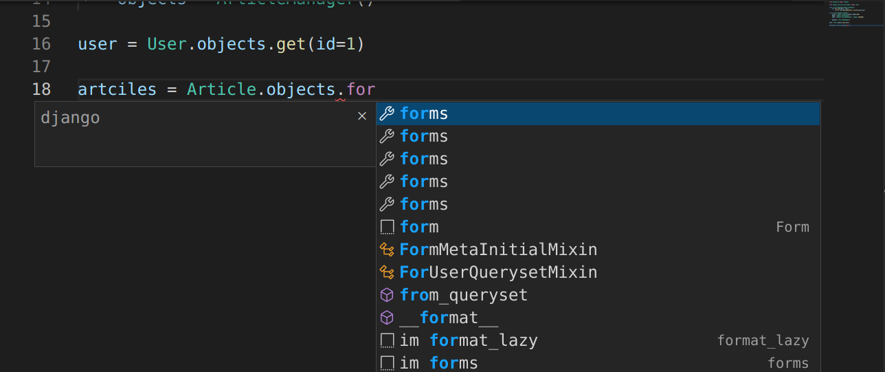 Entry in `django.db.models.base.pyi` prevents `objects` attribute autocompletion · Issue #2586 ...