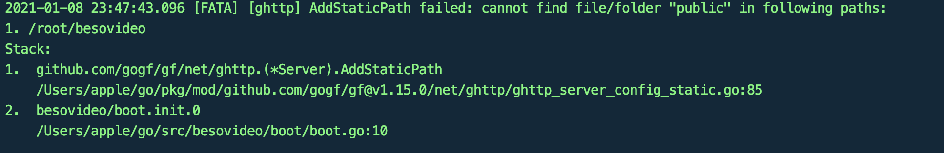 前后端不分离，打包部署到Linxu服务器上运行报错 · Issue #1115 · gogf/gf · GitHub