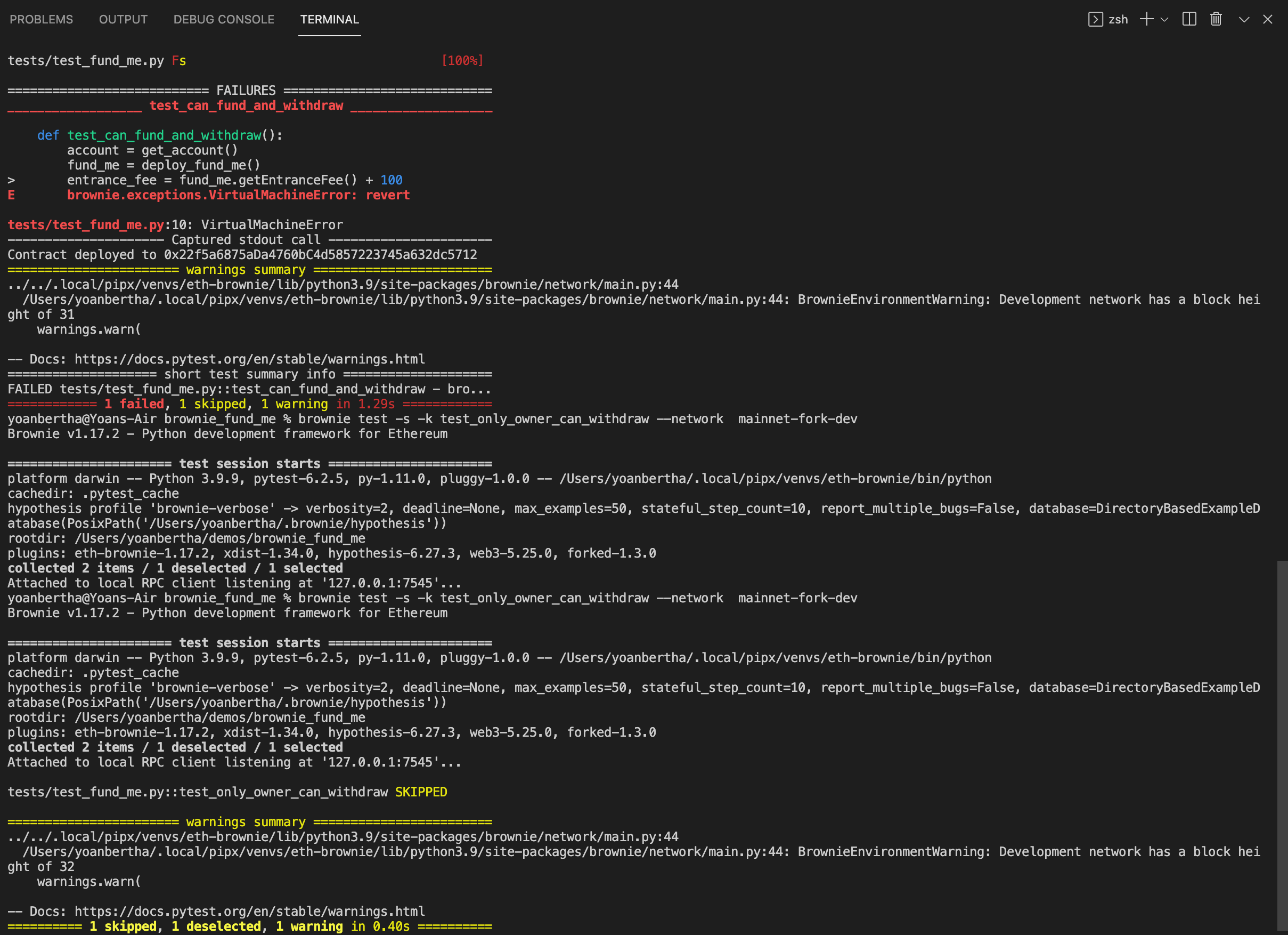 brownie.exceptions.VirtualMachineError: revert · Issue #723 · smartcontractkit/full-blockchain ...
