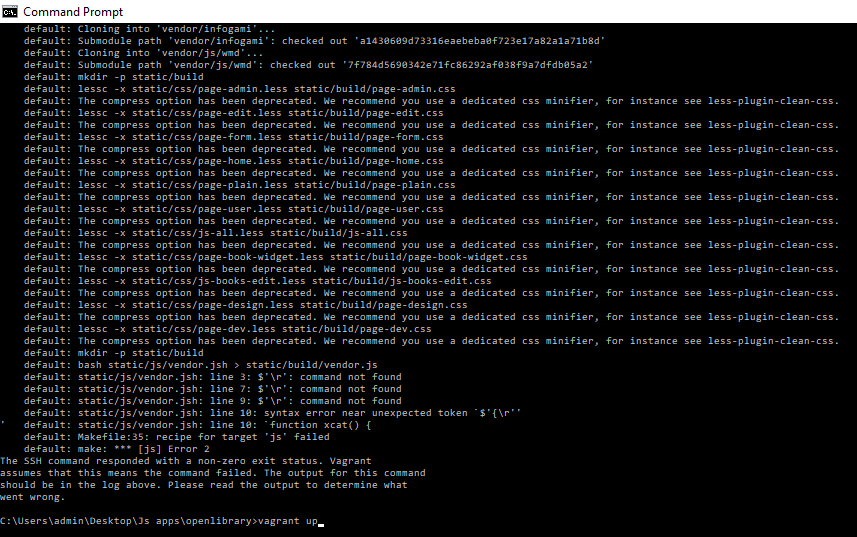 (Vagrant?) Windows error about line-endings · Issue #1256 ...