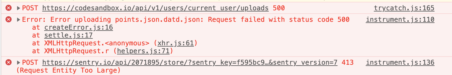 Error 413 : Request Entity Too Large · Issue #5025 · codesandbox/codesandbox-client · GitHub