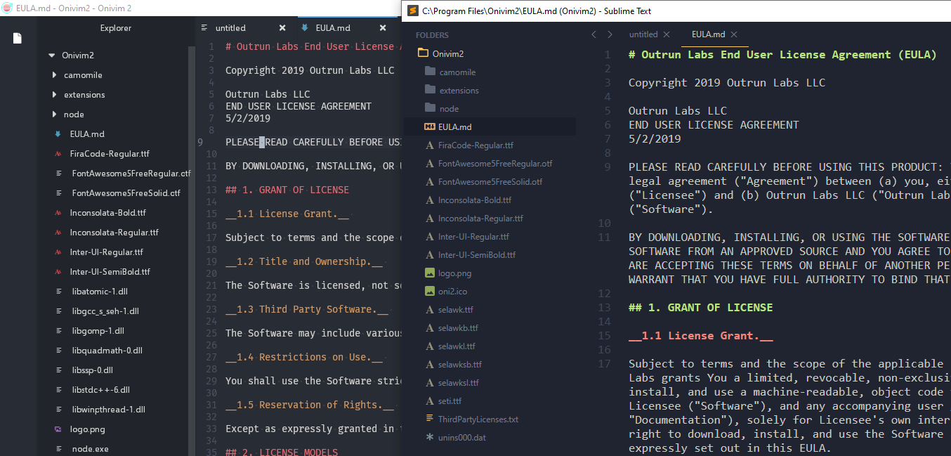 Default navigation menu font is ugly · Issue #1338 · onivim/oni2 · GitHub