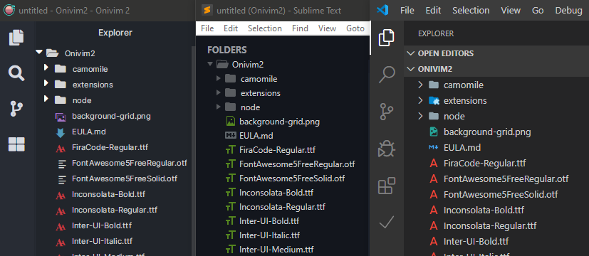 Default navigation menu font is ugly · Issue #1338 · onivim/oni2 · GitHub
