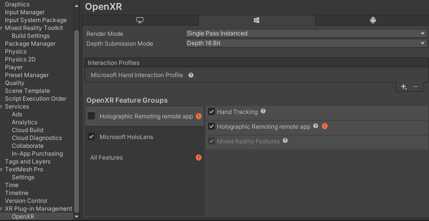 OpenXR project validation inaccurately reads XR initialization and holographic remoting ...