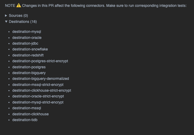 Connector dependency reporter does not include normalization changes · Issue #17897 · airbytehq ...