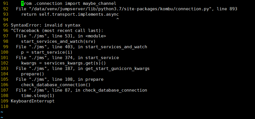 安装后启动报错 Syntaxerror Invalid Syntax · Issue 3462 · Jumpserverjumpserver · Github