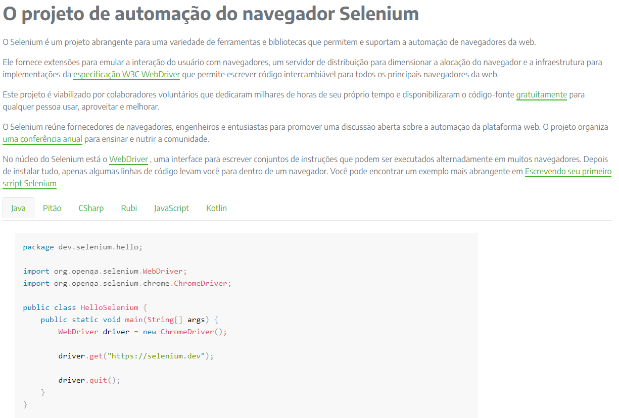 GitHub - tonihenriques/testeSelenium: O Selenium é um projeto ... GitHub - tonihenriques/testeSelenium: O Selenium é um projeto ...