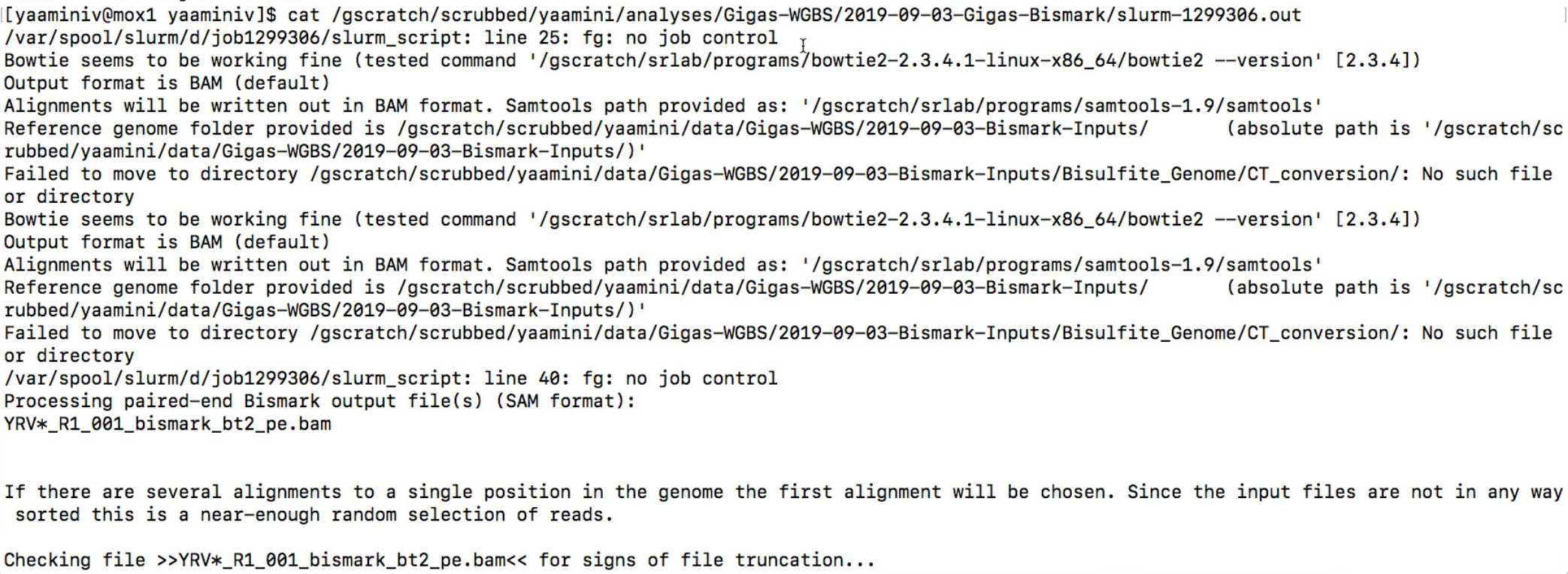 Error with bowtie/bismark on Mox · Issue #742 · RobertsLab/resources · GitHub
