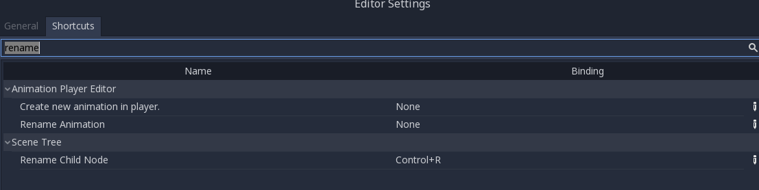 Make F2 shortcut for renaming nodes configurable · Issue #11496 · godotengine/godot · GitHub
