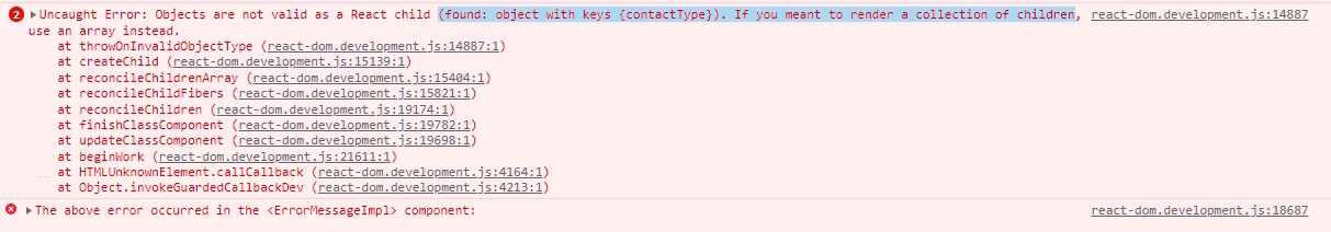 (found: object with keys {object.key}). If you meant to render a collection of children · Issue ...