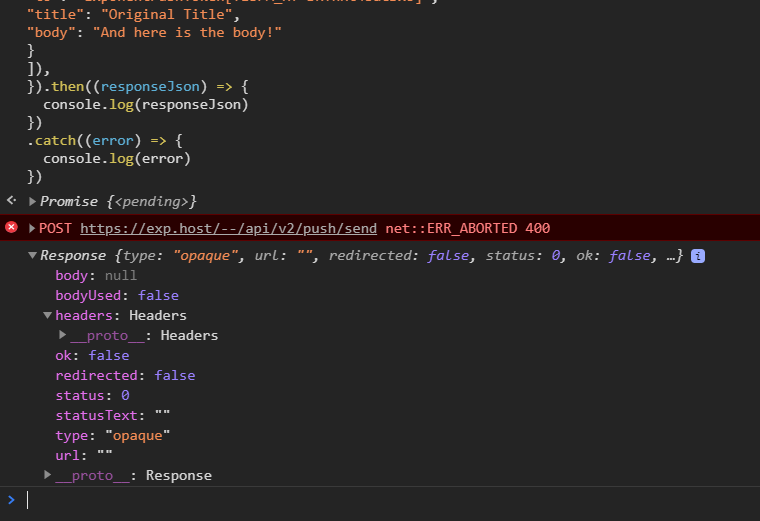 [expo-notifications][ios] Error encountered while fetching Expo token ...