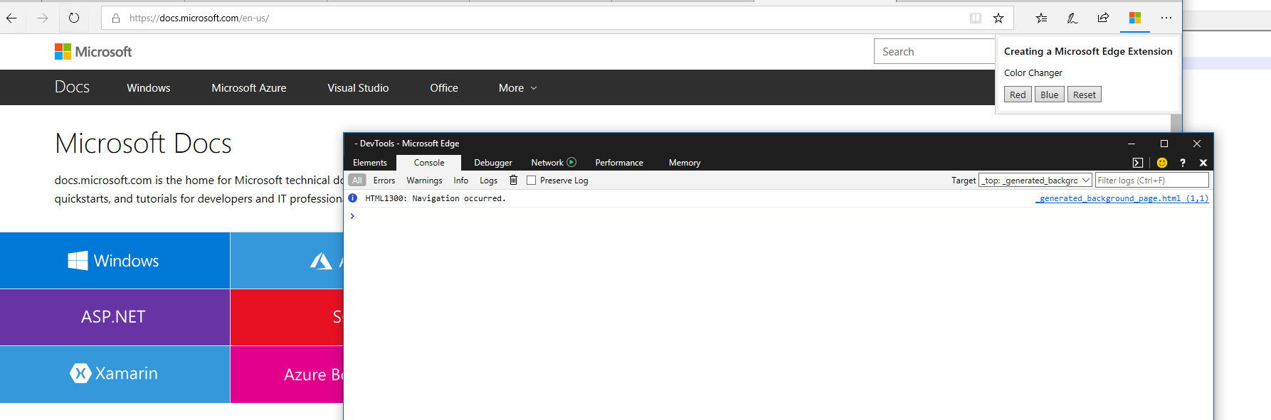 The color-changer extension does not work · Issue #19 · MicrosoftEdge/MicrosoftEdge-Extensions ...