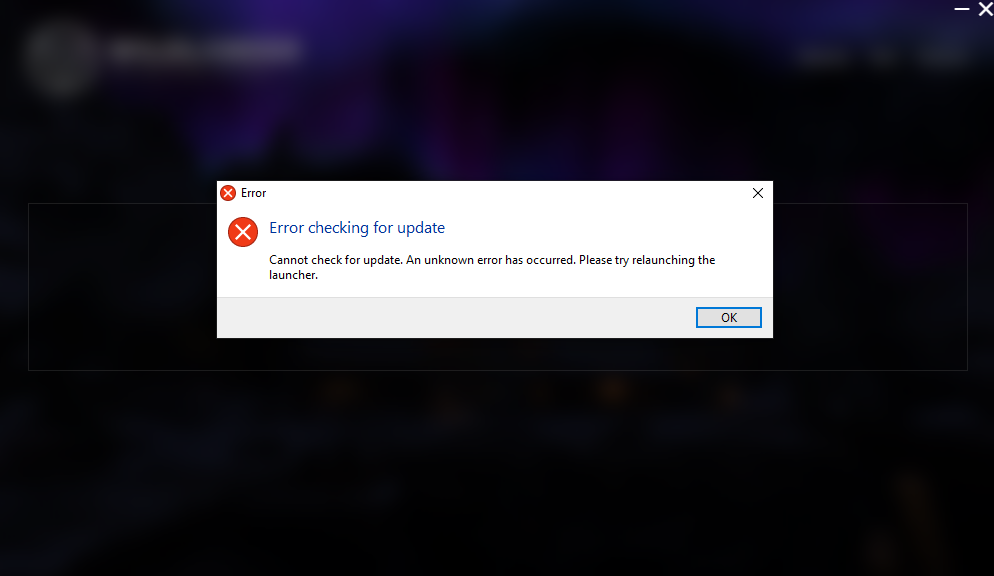 "Error checking for update" when not connected to internet · Issue #660 · Wildlander-mod ...