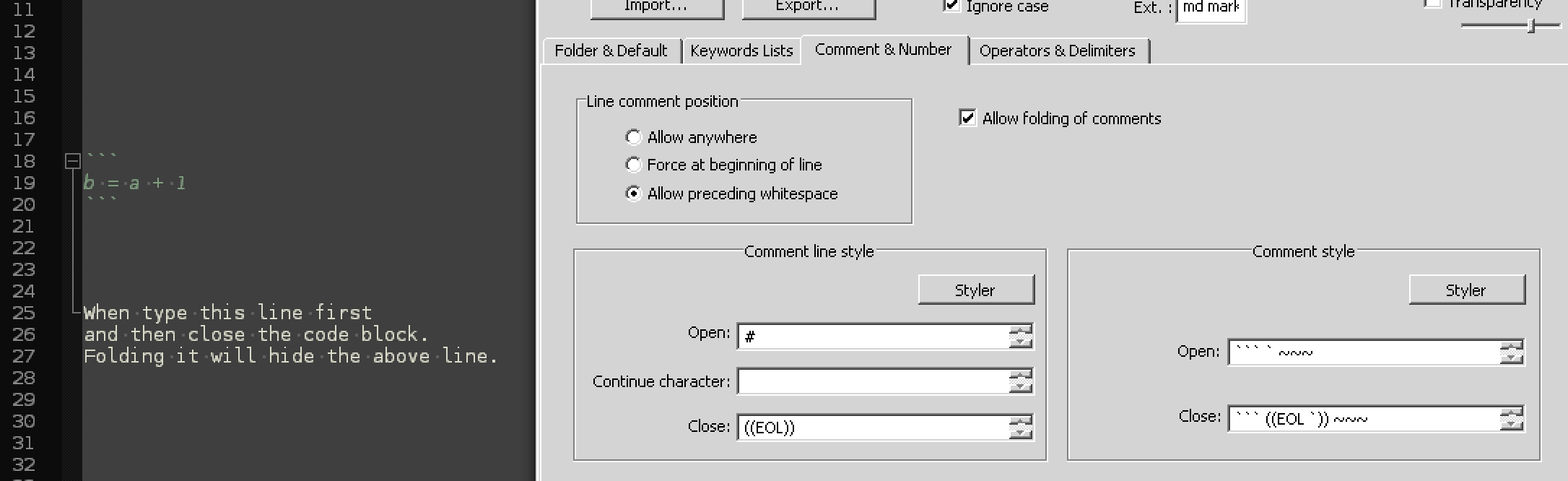 Bug Report Inconsistent Behaviour In Comment Line Style In Udl · Issue 5127 · Notepad Plus