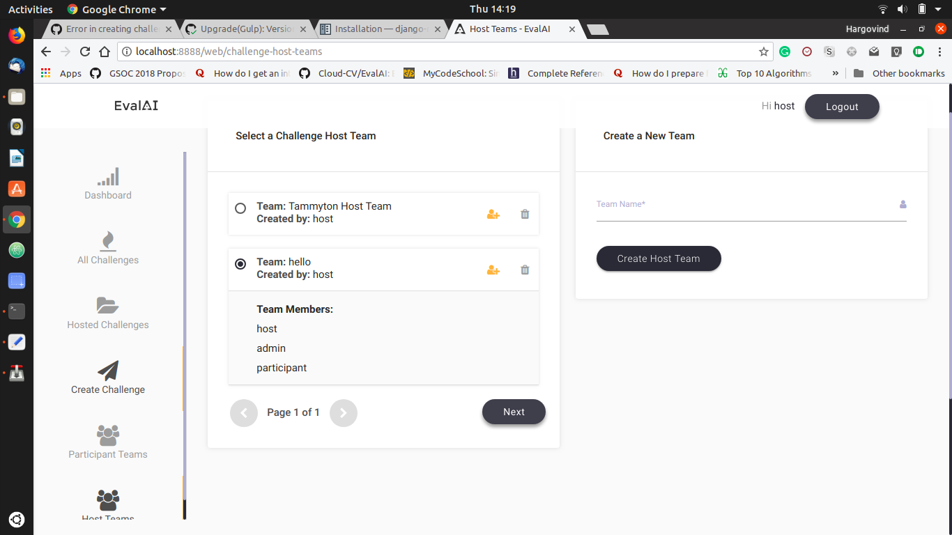 Error in creating challenge when host team contains more than 1 members · Issue #1702 · Cloud-CV ...