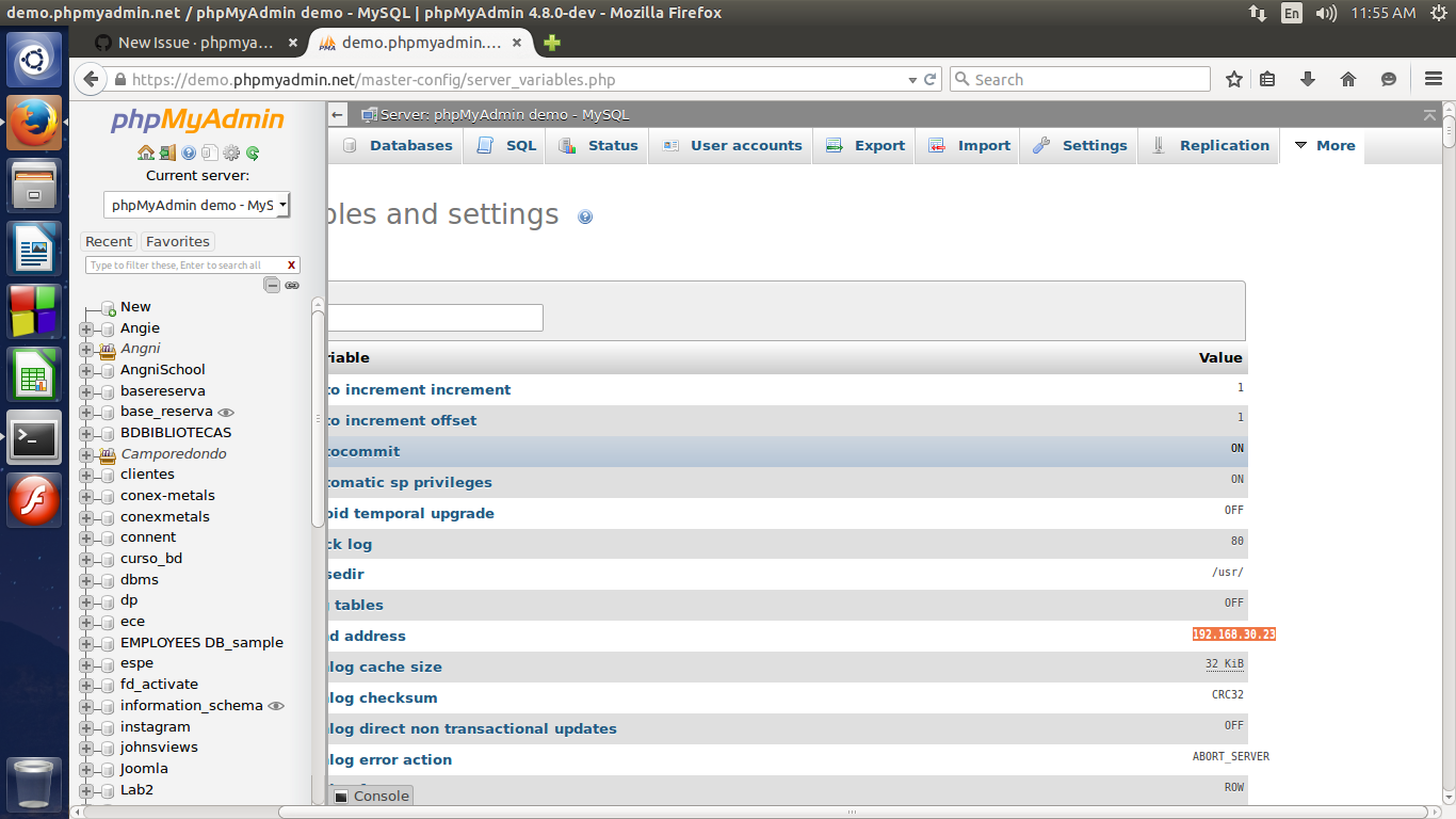Data going out of table in "Variables" page · Issue #13546 · phpmyadmin/phpmyadmin · GitHub