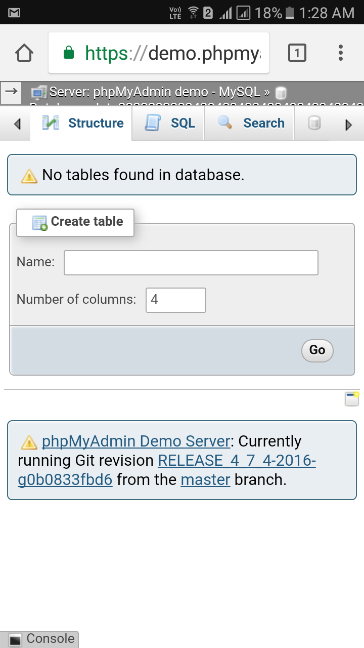 In mobile Unable to see all details (such as table name) in ServerInfo tab · Issue #13738 ...