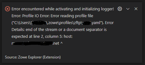 Fails to initialize if unneeded profile types fail to load · Issue #796 · zowe/zowe-explorer ...
