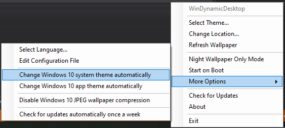 Dark mode at night? · Issue #178 · t1m0thyj/WinDynamicDesktop · GitHub