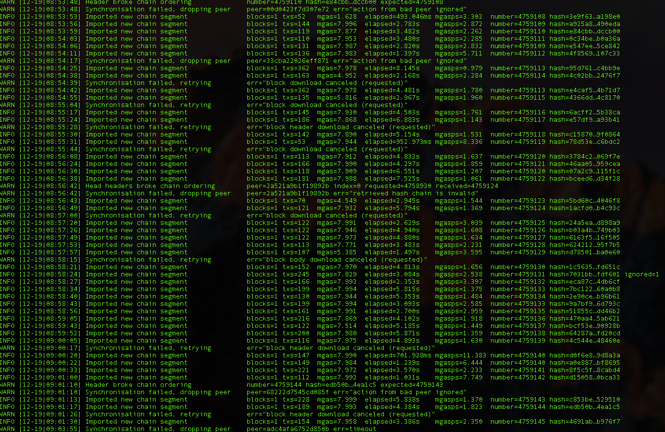 Synchronisation Failed · Issue 15705 · Ethereumgo Ethereum · Github