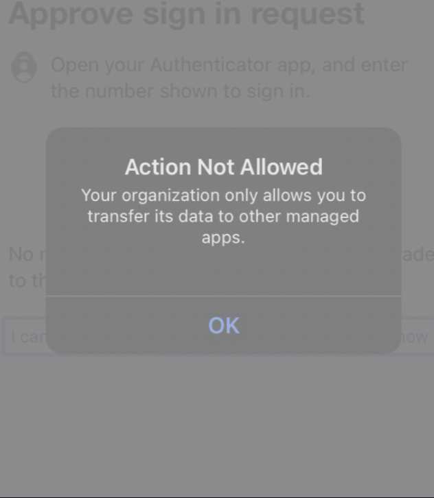 Release the MSAL while login getting the message is "Your organization ...