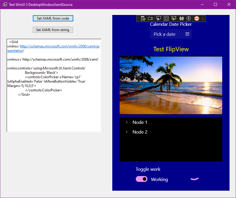 GitHub - castorix/CSharp_WinUI3_DesktopWindowXamlSource