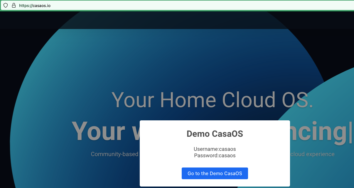 Live demo page incorrect password · Issue #765 · IceWhaleTech/CasaOS · GitHub