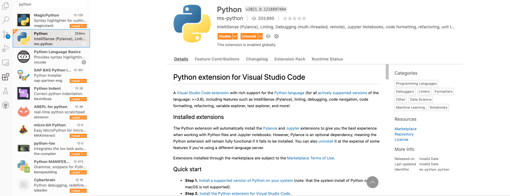 Error: No Python Language Server Installed · Issue #5746 · gitpod-io/gitpod · GitHub