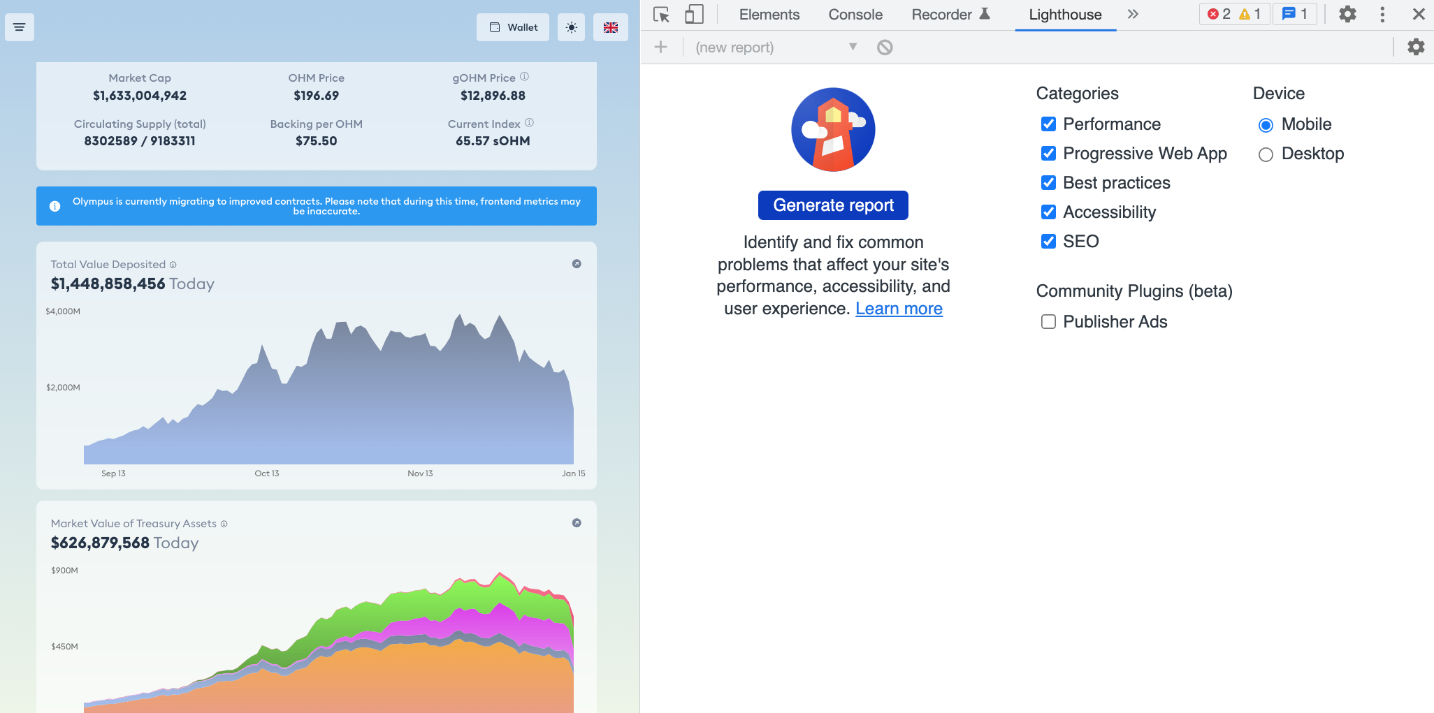 [perf] Identify and document performance optimization opportunities · Issue #1225 · OlympusDAO ...
