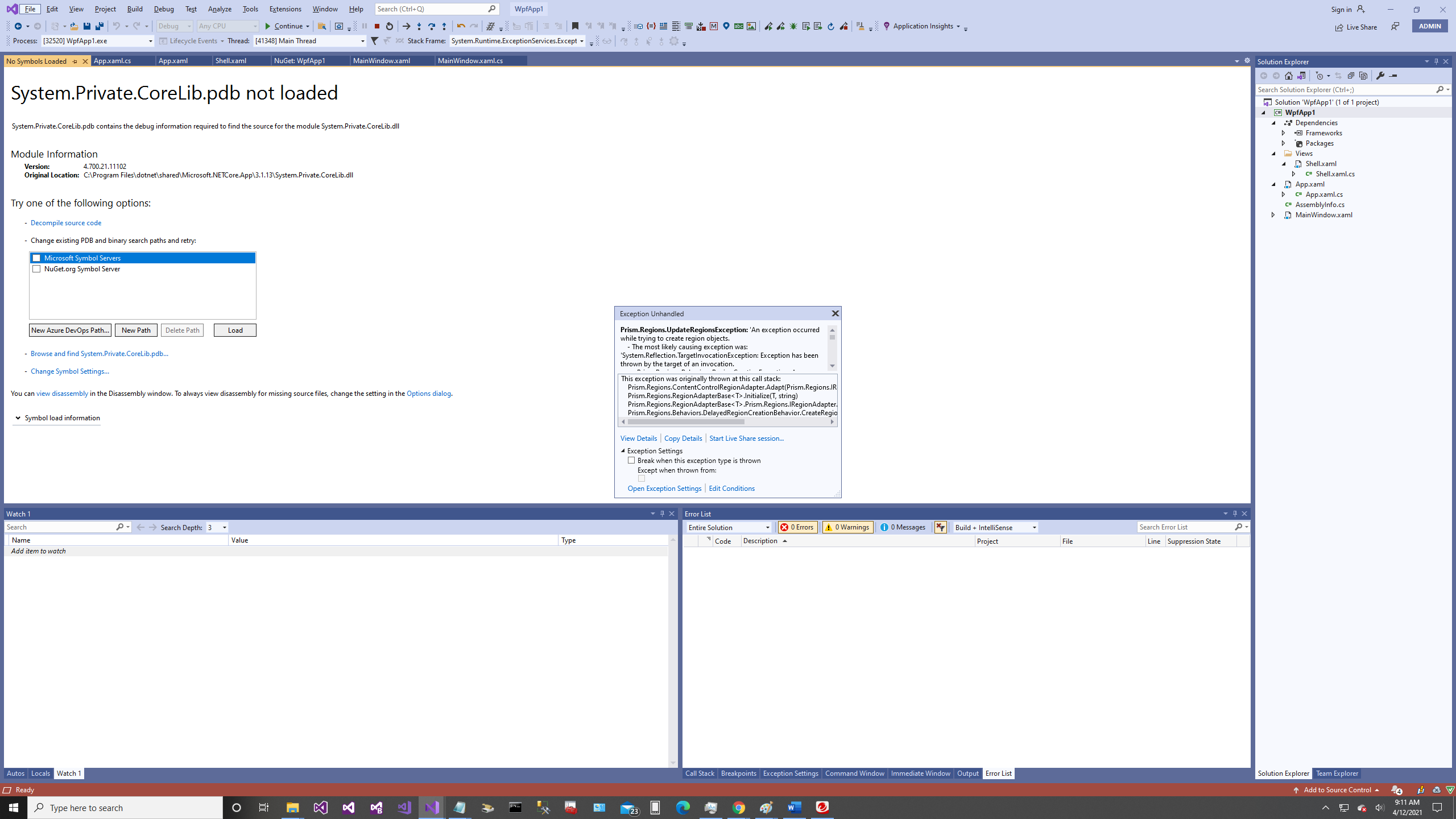 ContentControl region adapter exception when Content set directly · Issue #2389 · PrismLibrary ...