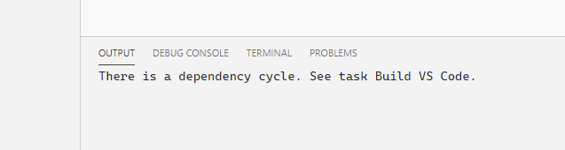 Tasks: Dependency cycle warning when running selfhost build · Issue ...
