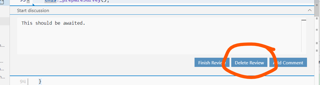 Dangerous `Delete Review` button in comment view · Issue #2613 · microsoft/vscode-pull-request ...