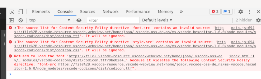 Csp Issues When Rendering Editor · Issue 292 · Microsoftvscode Hexeditor · Github 0825