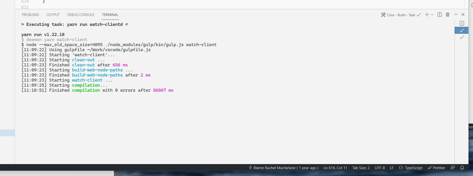 Default build doesn't run in split pane, sometimes · Issue #134431 ...