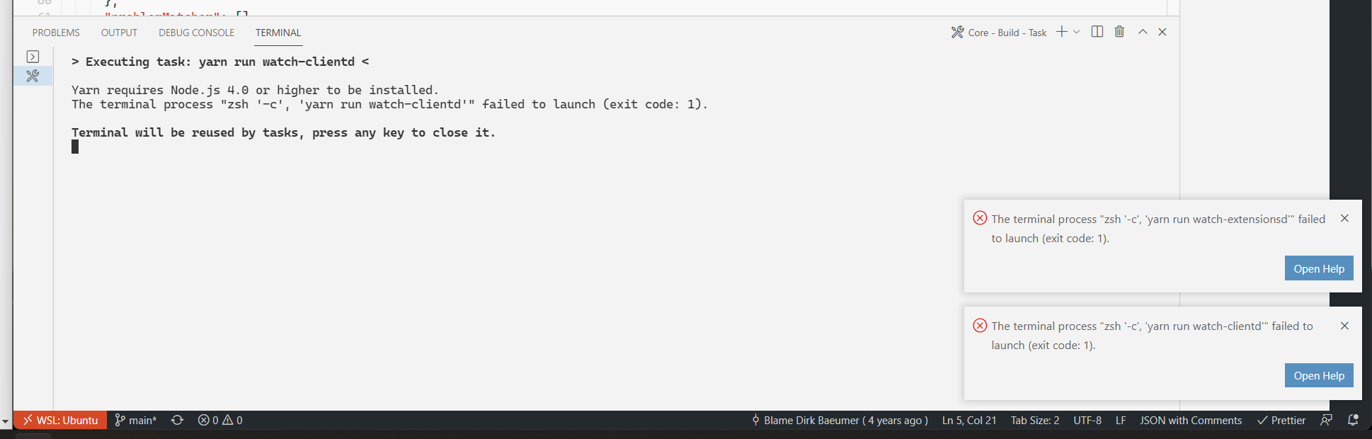 [remote] Tasks no longer respect user shell env · Issue #136508 · microsoft/vscode · GitHub